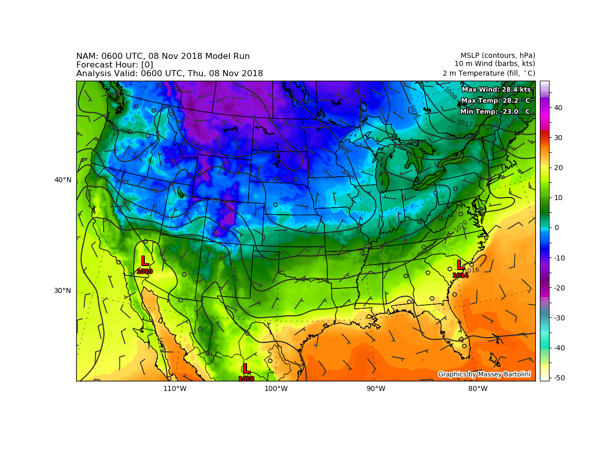 NAM Forecast | Continental U.S. | Massey Bartolini
